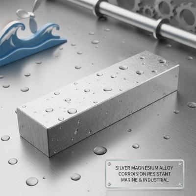 China Silver Magnesium Alloy Bar Casting Processing Technology Corrosion Resistant Material Suitable for Marine and Industrial for sale