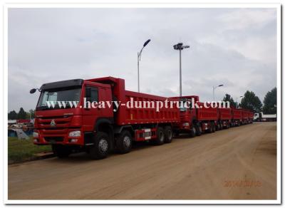 Cina Howo 8 in autocarro con cassone ribaltabile resistente 4 8 misura il ribaltatore con un contatore anteriore 45 tonnellate che caricano per i cantieri/della costruzione in vendita