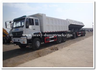 China Howo dumper lorry / tipper truck 6x4 drive with Hyva Lifting bottom thickness 8mm for sale