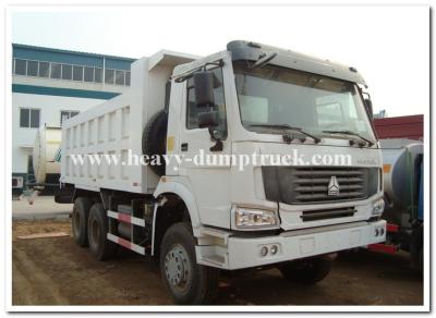 中国 Sinotruck 白い色の長さボディ貨物 371 馬力の構造のダンプ トラック 販売のため