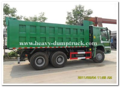 中国 Sinotruk の howo 20 トンのダンプカー トラック、緑色の小屋が付いている 6X4 ダンプ トラック 販売のため
