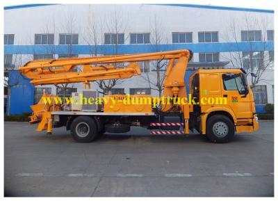 中国 24m のトラックは SINOTRUK HOWO のシャーシ 100m3/h の出力が付いている具体的なポンプ トラックを取付けました 販売のため