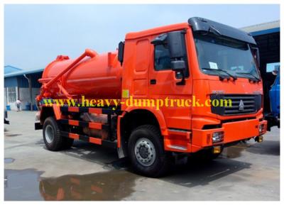 China Sinotruk HOWO Sewage Suction Tanker Truck  for cleaning 160 hp 6 wheeler 8cbm for sale