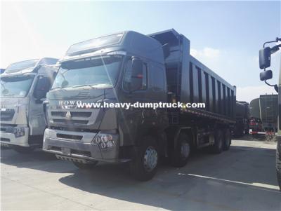 中国 HOWO A7 8x4の420hpエンジンおよび高い小屋の商業ダンプ トラックが付いている頑丈なダンプ トラック 販売のため