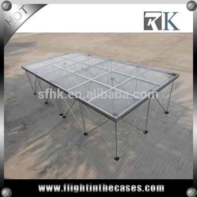 China Assemble stage iron mobile folding stage glass satge for sale