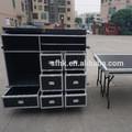 China New design multifunctional flight case with drawer,compartment,side table and castors for sale