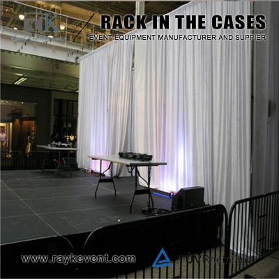 China 6Mx3M White Wedding Backdrop Curtain with Economy Telescopic Stands for Sale for sale