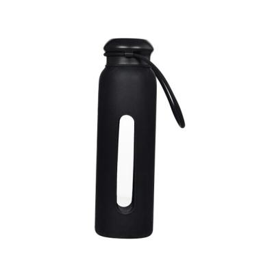 China 2015 New Design High Borosilicate Glass Water Bottle With Full Silicone Cover for sale