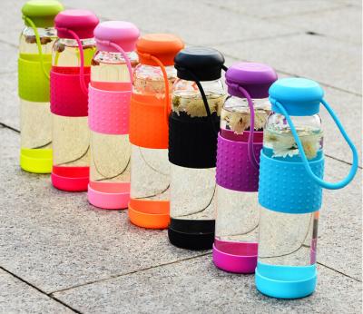 China 500ml New Products High Borosilicate Glass Water Bottle Glass Drinking Cup Travel Mug for sale