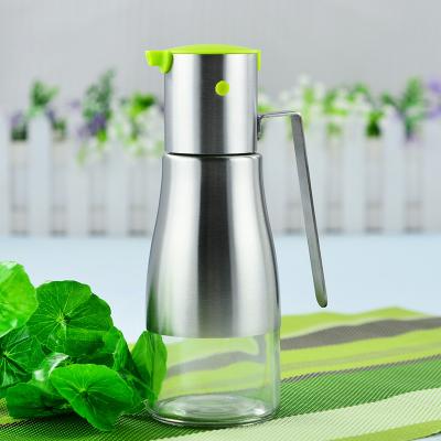 China Glass Storange Jar For Oil and vinegar for Kitchenware Stainless Steel Jar for sale