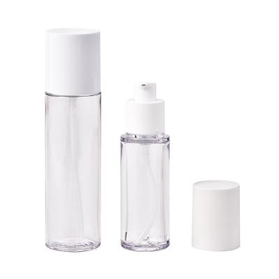 中国 処置のポンプおよび瓶が付いているふさ50g 30ml 110ml 120ml 130mlの厚い壁の化粧品のプラスチックびん 販売のため