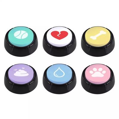 China Multi-color Communication Talking Button Dog Recordable Answer Buzzers For Dog Recorder Training Button for sale
