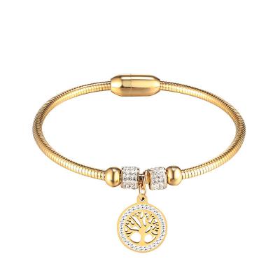 China wholesale gold tree of life stainless steel 316l jewelry bracelets for women jewelry for sale