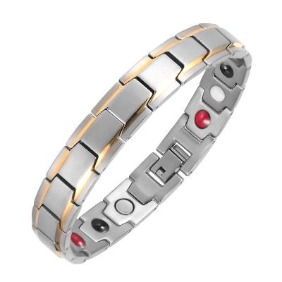 China Hot Selling New Mens Women Black Titanium Magnetic Bracelet Bio Magnet bracelet for sale