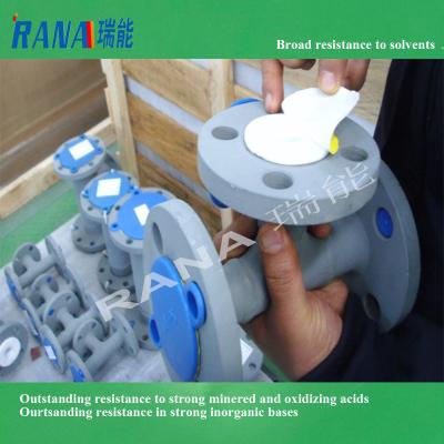 China hot sale Fluoroplastic lining High Quality anticorrosion equipment PTFE equal-diameter pipe tee for sale