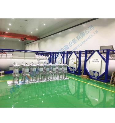 China Carbon Steel Lined F2 Sheet Electronic Chemical Acid storage ISO tank for sale