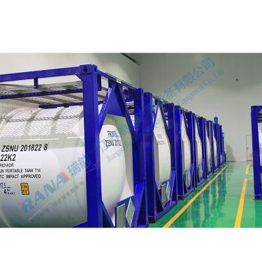 China Carbon Steel Lined ETFE Sheet Electronic Chemical Acid storage ISO tank for sale