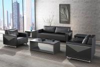 China Versatile Office Reception Sofa , Sleek Leather Reception Sofa for sale