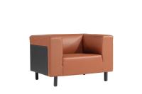 China Tufted Leather Modular Office Reception Sofa Free Combination for sale