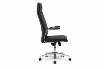 Cina Responsabile esecutivo Office Chair della sedia girevole di cuoio nera dell'unità di elaborazione in vendita