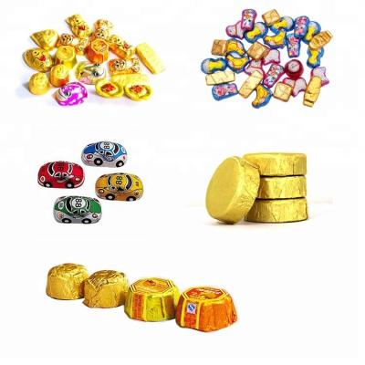 China Ronde kogel-ei-vormige enkelvoudige chocoladefolie-verpakkingsmachine voor papierverpakkingsmateriaal Te koop