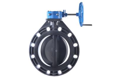 China Manual Operated PVC Plastic Wafer Butterfly Valve Hand Lever Gear for sale