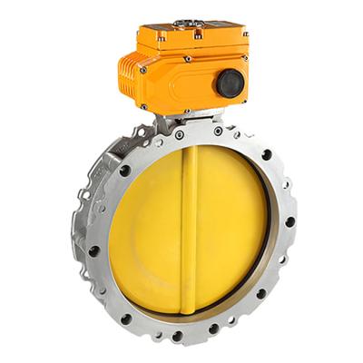 China 220V Motorized Flanged Powder Butterfly Valve for Cement Application for sale