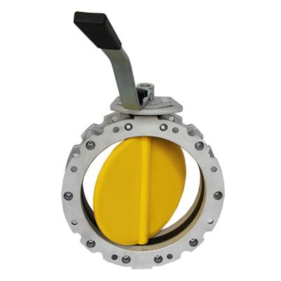 China Manual Lever Flanged Powder Butterfly Valve for Cement Application for sale