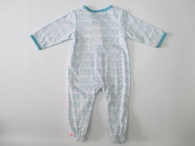 China Baumwollstrickpulli-Baby strickte Spielanzug-langärmliger Fußball-weiche gebürstete Feder Autumn Footie zu verkaufen