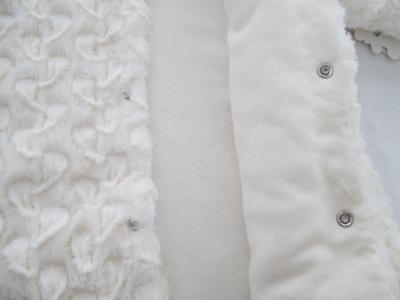 China Weißer gebürstetes Muster Baby-Coral Fleece Jacket With Linings Plüsch zu verkaufen