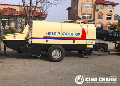 Cina rimorchio della pompa per calcestruzzo 90m3/H, cemento che pompa operazione semplice a macchina in vendita