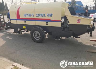 Cina HBTS90 metri cubici montati rimorchio della pompa per calcestruzzo 90 per produttività di ora in vendita