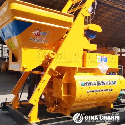 Cina Macchina di costruzione materiale concreta del miscelatore di Js500 30m3/H in vendita
