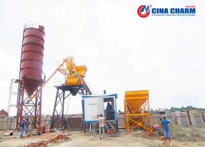 Cina centrale di betonaggio concreta di 3.8m 25m3/H HZS25 con l'unità d'ammucchiamento PLD800 in vendita