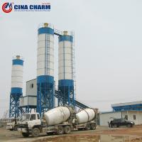China Fully Automatic HZS180 Mobile Concrete Batching Plant Electric for sale