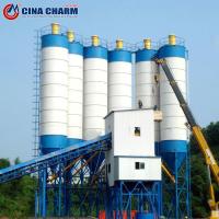 China Fully Automatic HZS180 Mobile Concrete Batching Plant Electric for sale