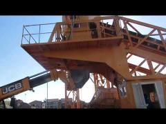 Mobile concrete batching plant working video