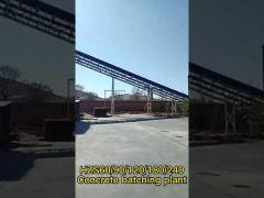 Fully Automatic HZS180 Mobile Concrete Batching Plant Electric