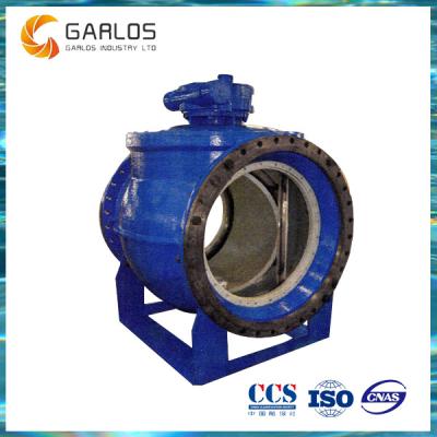 China 2PQ340H Double Circular sector Metal Sealing Offset Manual Actuator Semi Ball Valve for sale