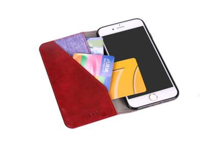 Cina Cassa di cuoio protettiva porpora per l'Apple iPhone 7, protezione completa di rivestimento di lucentezza in vendita