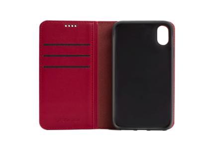 Cina Cassa di cuoio protettiva rossa impermeabile per Apple Iphone X, cassa di cuoio del portafoglio in vendita