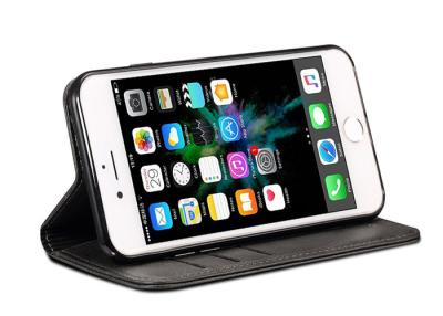 Cina La cassa nera/tre scanalature del telefono del portafoglio dell'iPhone 7 delle carte di credito riveste la vibrazione magnetica in vendita