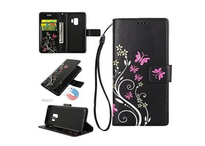 Cina Copertura di vibrazione del cuoio del fiore per il Samsung Galaxy S9/cassa ultra esile del portafoglio delle donne in vendita