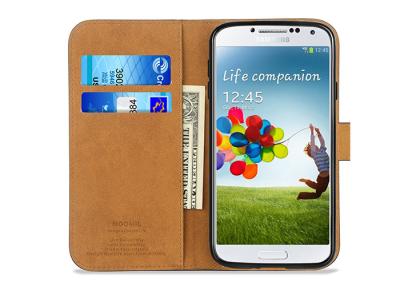 Cina Cassa del cuoio di Samsung nera più sottile/caso vibrazione di Samsung Galaxy S4 impermeabile in vendita