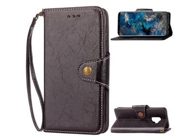 Cina Cassa su misura del portafoglio del cuoio genuino di colore per protezione completa di Samsung Galaxy S9 in vendita