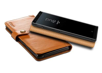 Cina Cassa fatta a mano genuina del cuoio di Samsung, cassa del portafoglio del Samsung Galaxy Note 8 in vendita