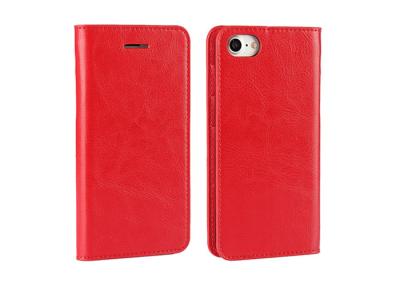 Cina Kickstand Apple genuino rosso Iphone 6s più il caso di cuoio con le fessure per carta dei contanti in vendita