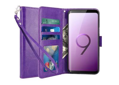 Cina Cassa di cuoio protettiva porpora dell'unità di elaborazione per il Samsung Galaxy S7, logo impressa in vendita