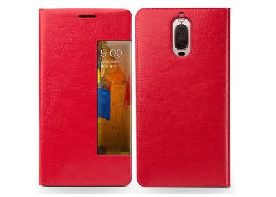 Cina L'auto sveglia il rosso di caso di vibrazione della cassa del cuoio genuino di Huawei/cuoio genuino in vendita