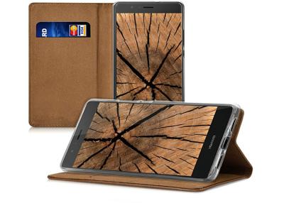 Cina Copertura alla moda di vibrazione di Huawei P9 Lite con la funzione del supporto e la tasca di carta in vendita